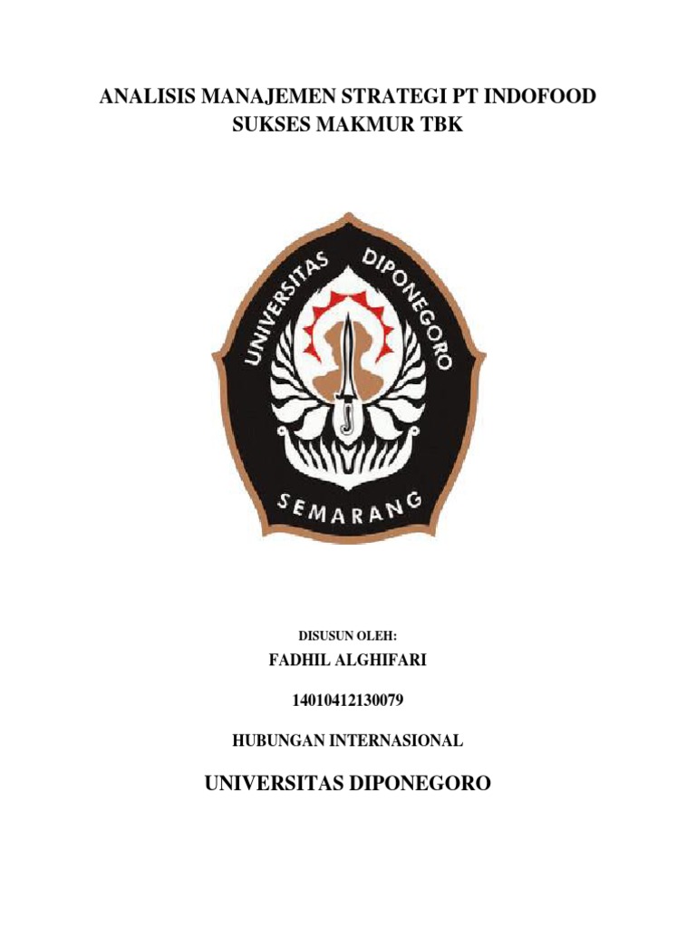 Analisis Manajemen Strategi PT Indofood Sukses Makmur TBK | PDF