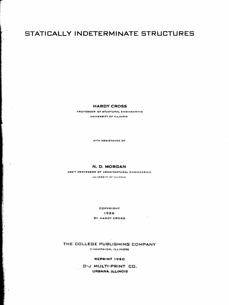 Statically Indeterminate Structures | PDF