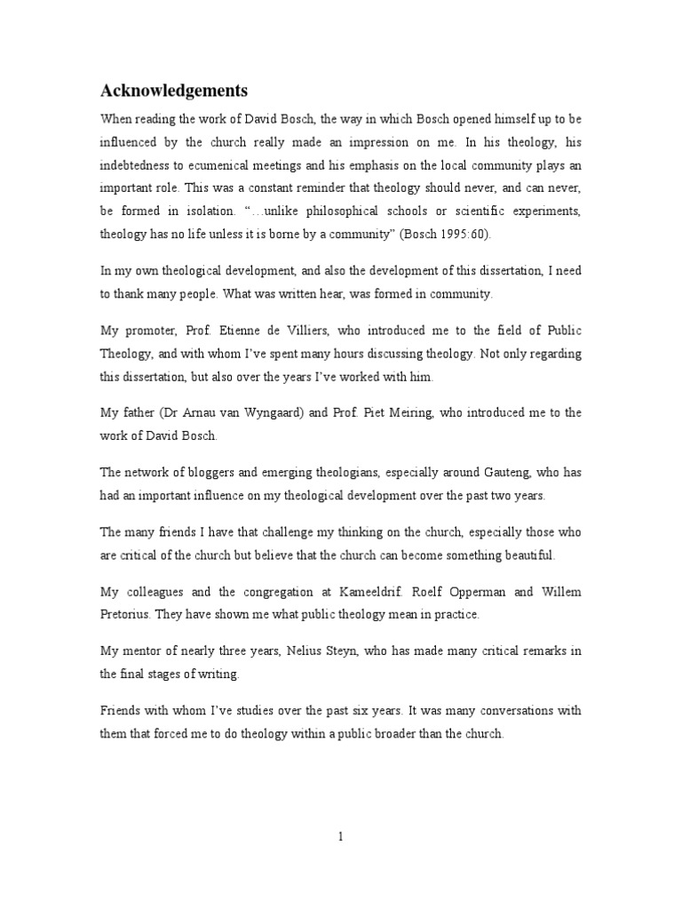 David Bosch As Public Theologian | PDF | Theology | Public Sphere