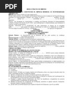 Minuta de Constitución Empresa Transporte | PDF | Business | Justicia