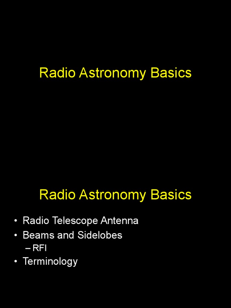 Radio Astronomy for Enthusiasts | PDF | Science & Mathematics ...