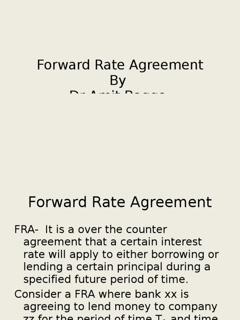 Forward Rate Agreement | Interest | Interest Rates