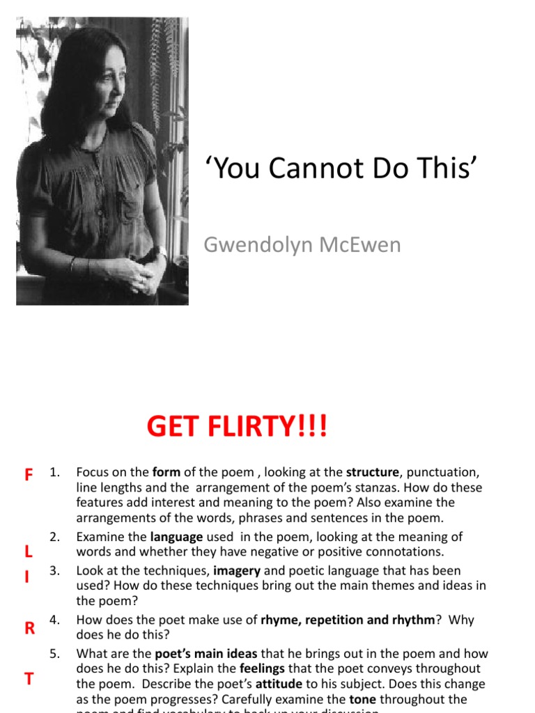 You Cannot Do This Poem Analysis | PDF | Poetry | Narration