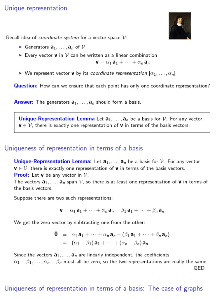 Slides The Basis 07 Unique Representation | PDF