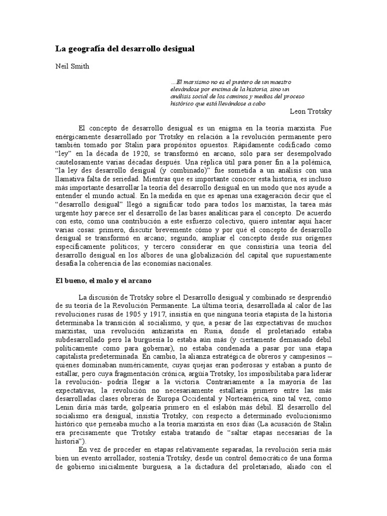 Neil Smith - Geografía Del Desarrollo Desigual | PDF | Capitalismo ...