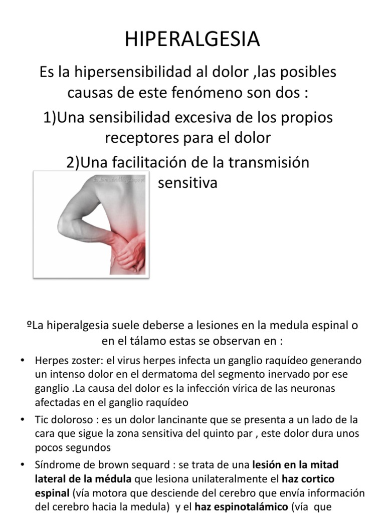 Definición y causas de hiperalgesia | PDF | Ciencia y matemáticas