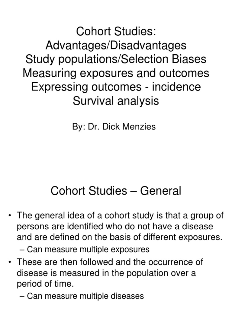 Lecture5 June15 05 | PDF | Cohort Study | Incidence (Epidemiology)