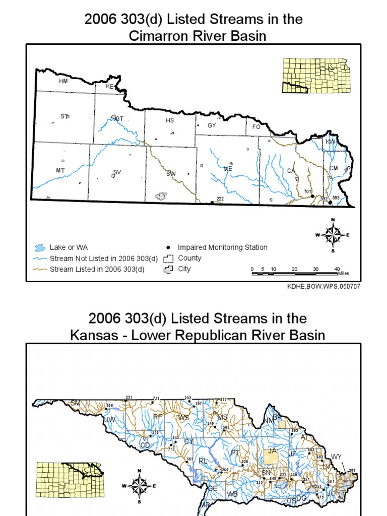 Maps 2006 303d Stream Kansas | PDF | Water And The Environment ...