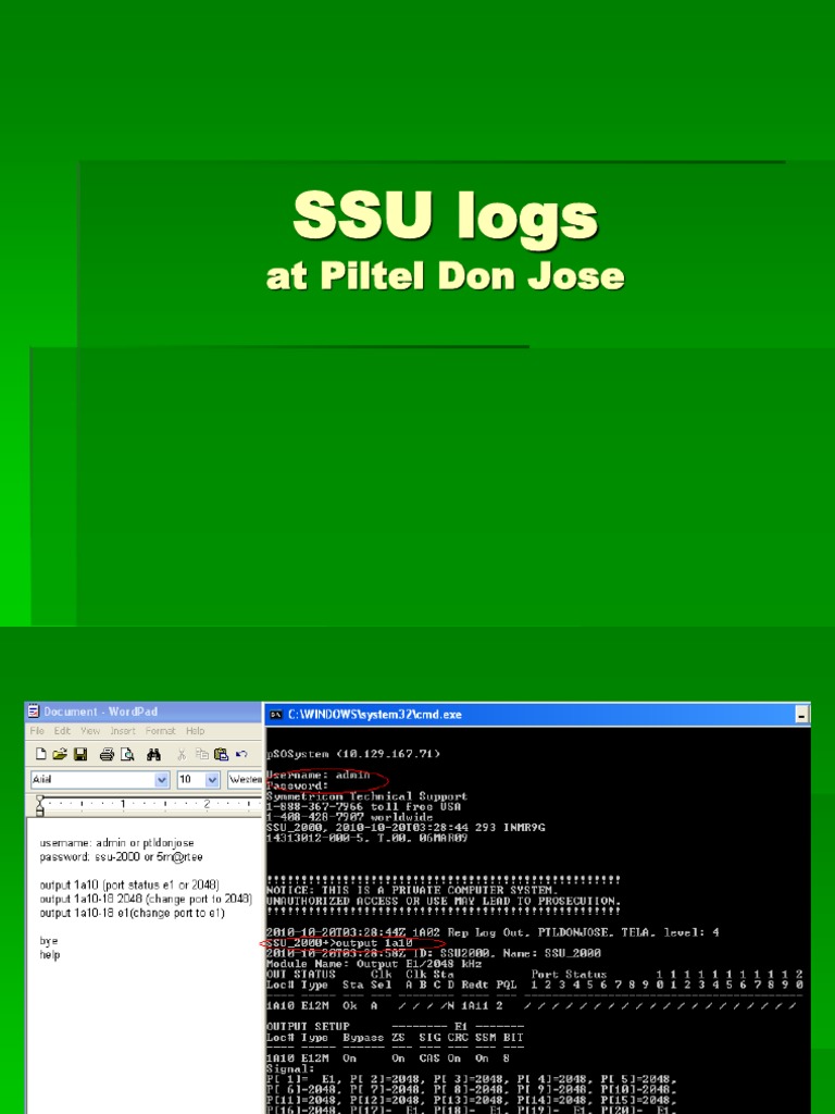 SSU Logs: at Piltel Don Jose | PDF | Computer Network Security | Secure ...