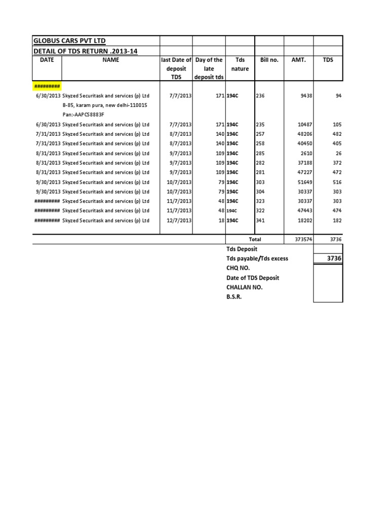 Tds Sheet | Pdf
