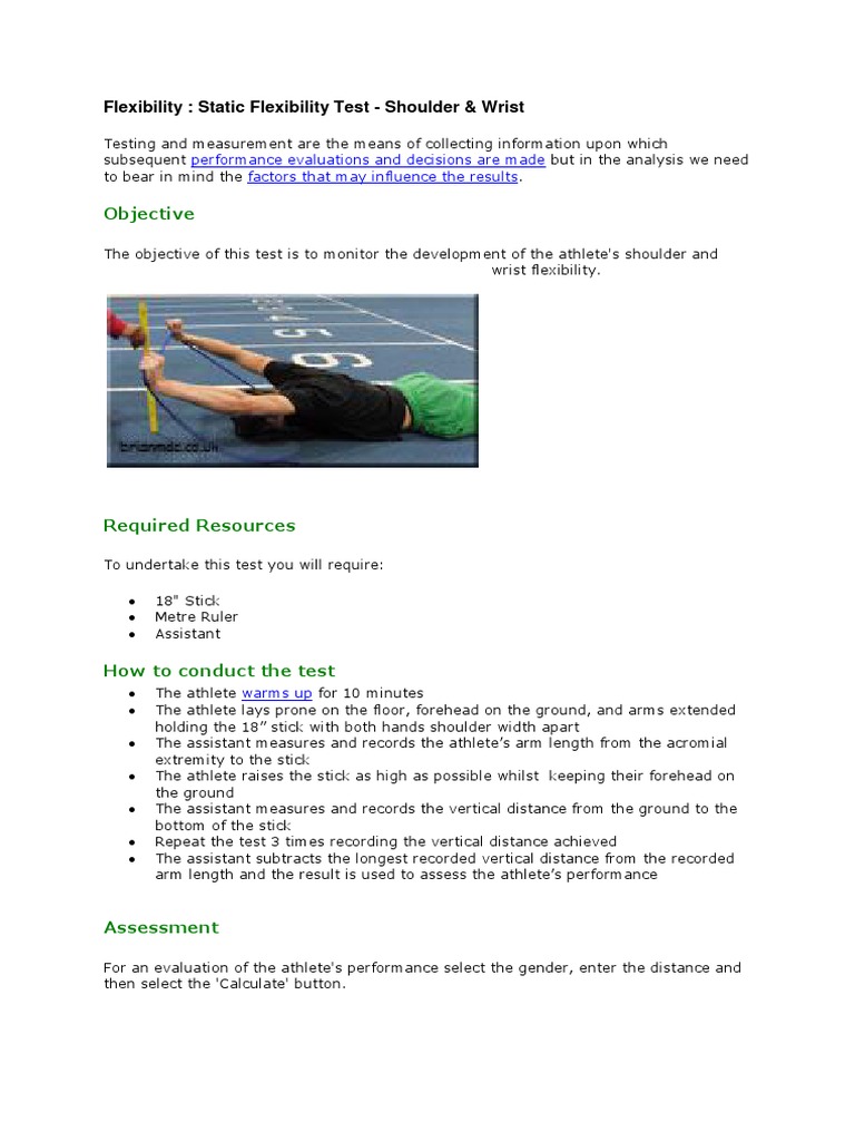 Flexibility and Agility Test | PDF | Validity (Statistics ...