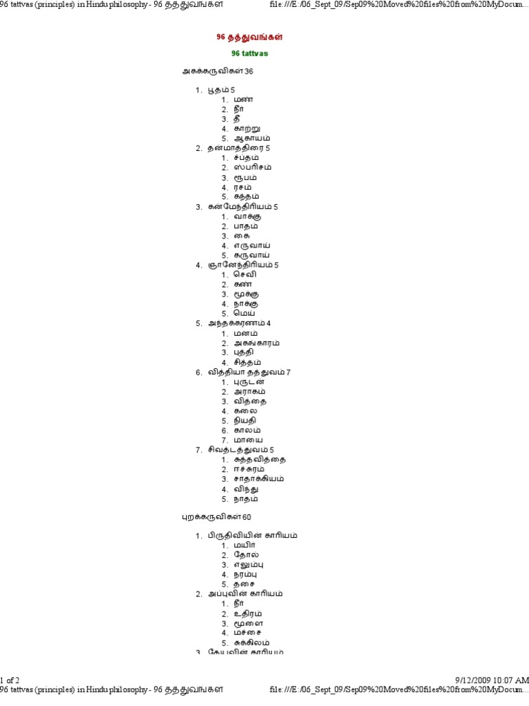 96 Tattvas Principles) in .. | PDF
