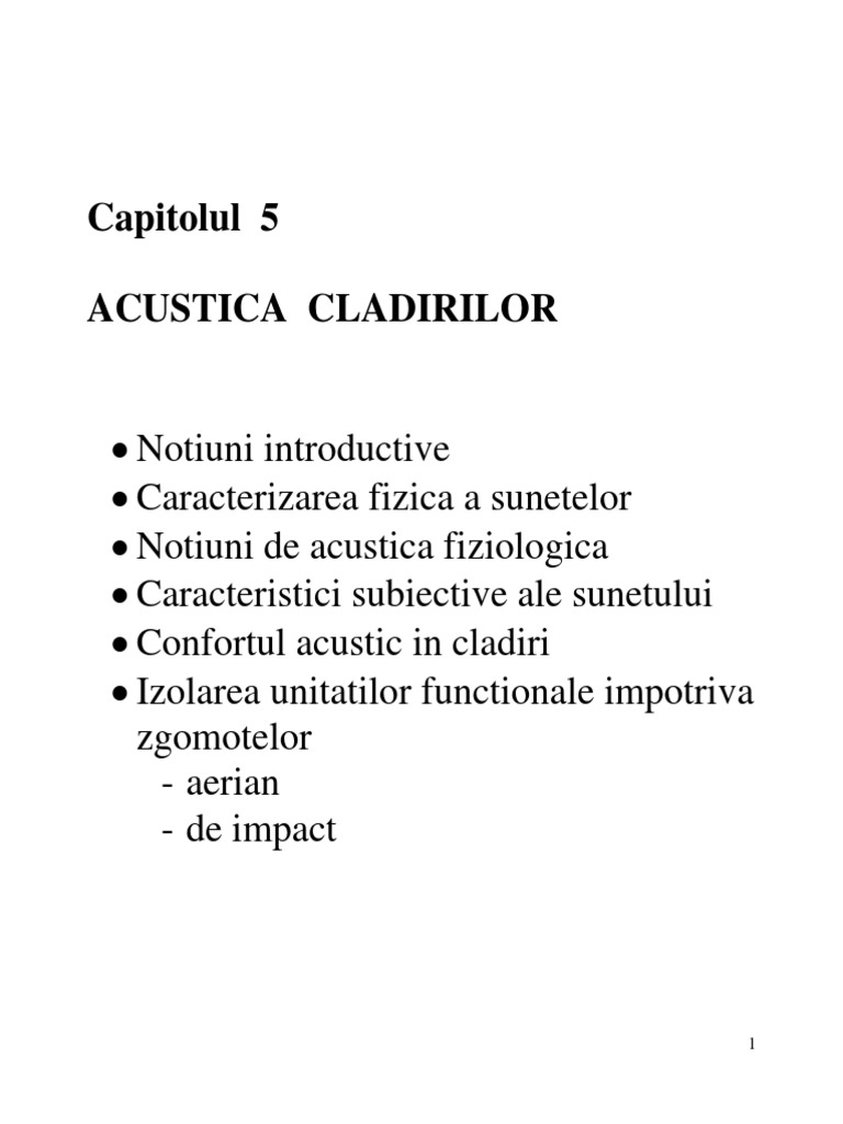 Acustica Cladirilor | PDF