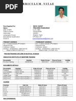 CV Form For Seaman | PDF | Ships | Sailor