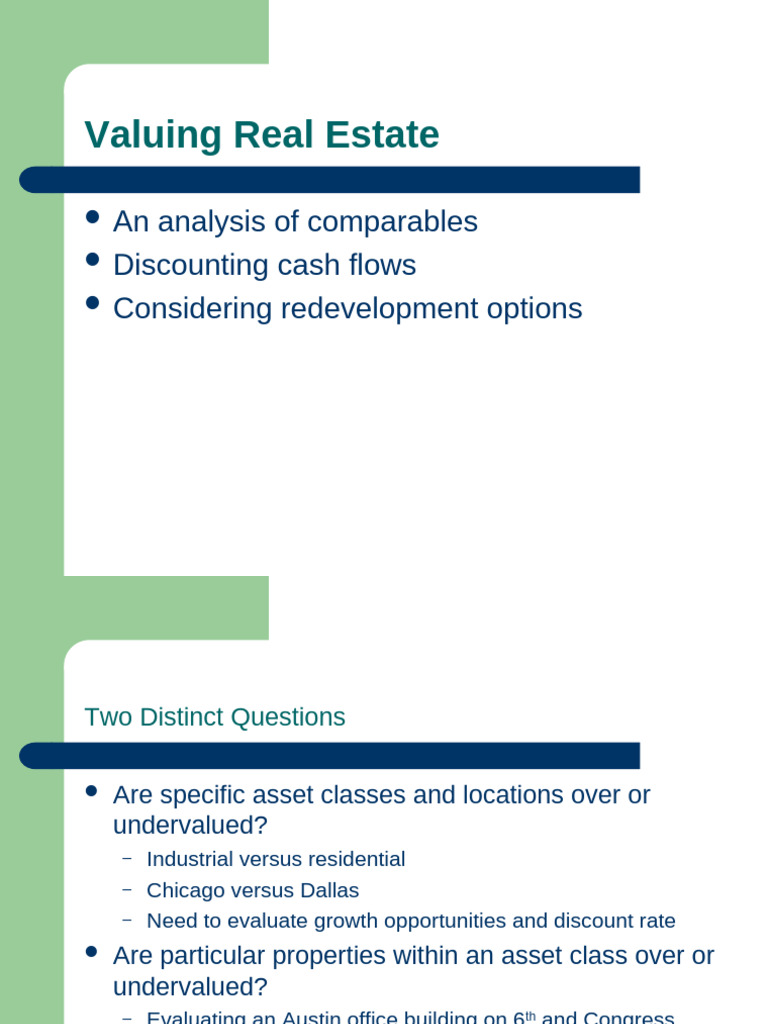 Valuation Slides | PDF | Discounted Cash Flow | Valuation (Finance)