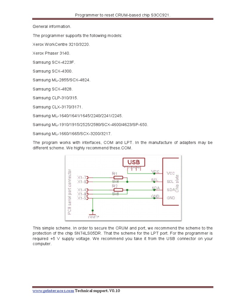 S3CC921 CRUM Chip Reset Programmer Guide | PDF | Flash Memory | Programmer