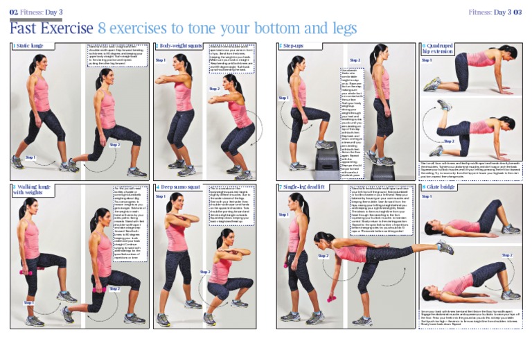 Toning Workout for Buttocks and Legs | PDF | Foot | Sports
