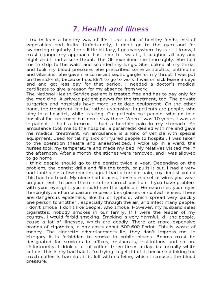 Health and Illness | PDF | Patient | Dentistry