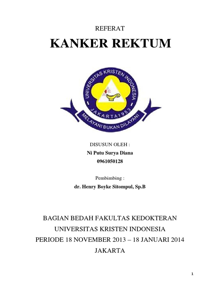 Kanker Rektum: Tinjauan Mendalam | PDF