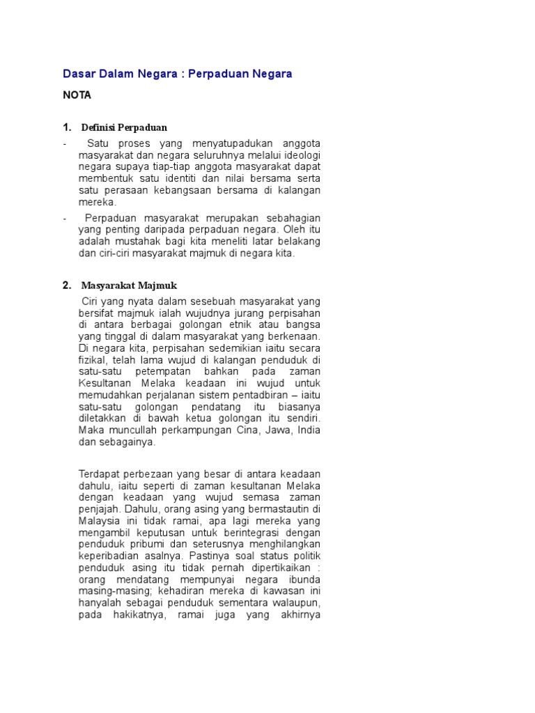 Perpaduan | PDF