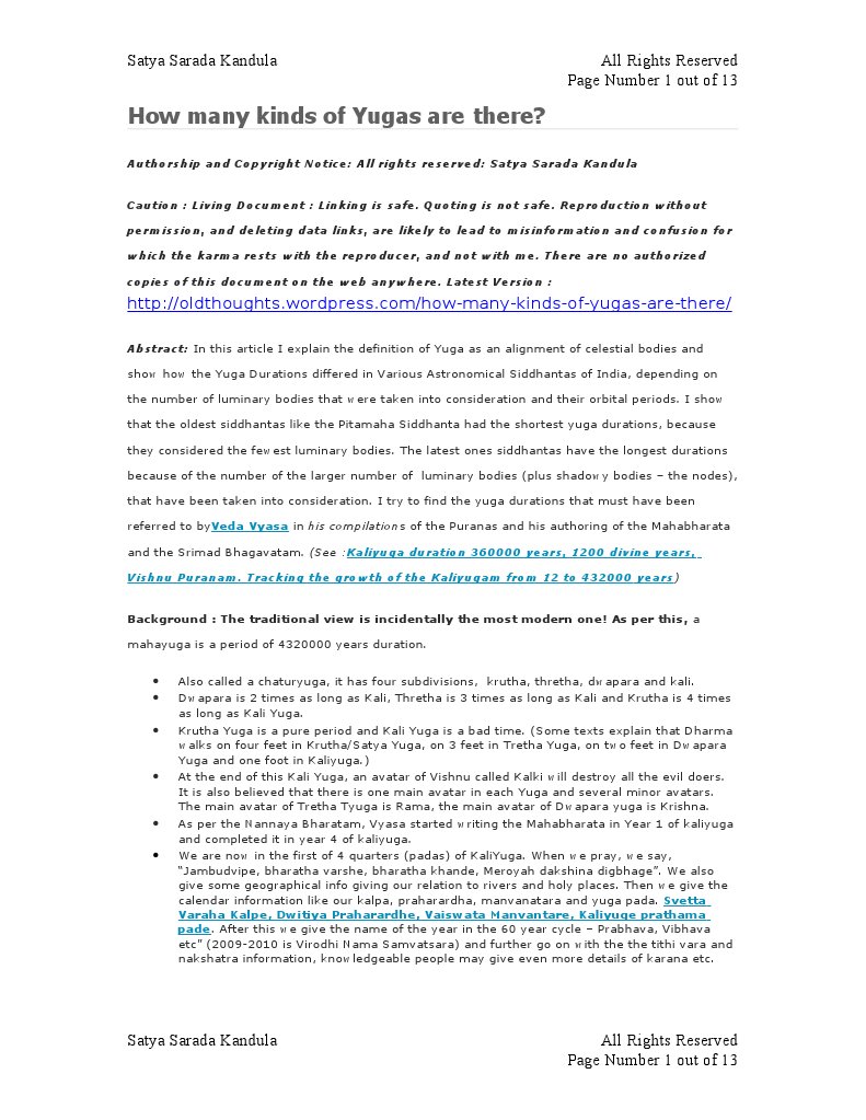 How Many Kinds of Yugas Are There | PDF | Zodiac | Hindu Mythology