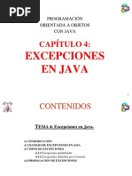 10 - Guía Manejo Excepciones | PDF | Objeto (informática) | Java (lenguaje de programación)