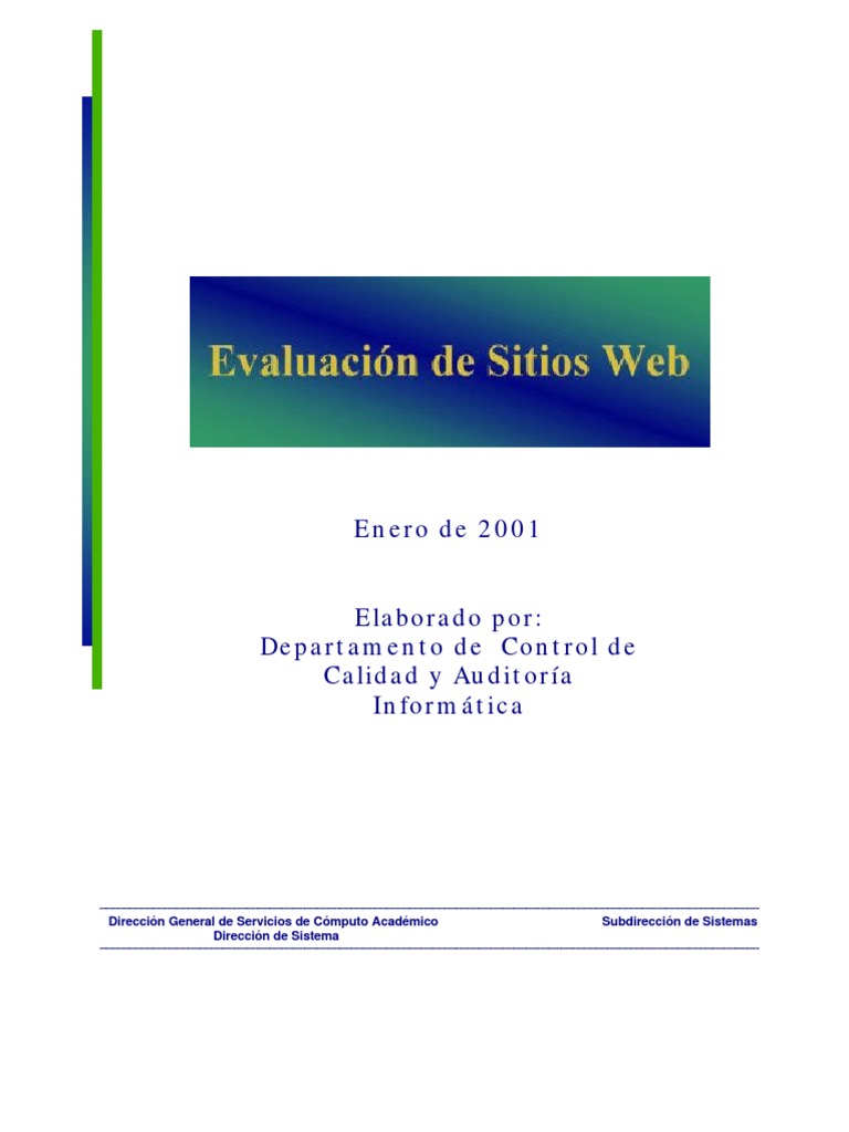 Evaluacion de Sitios Web | PDF | Sitios web | Red mundial