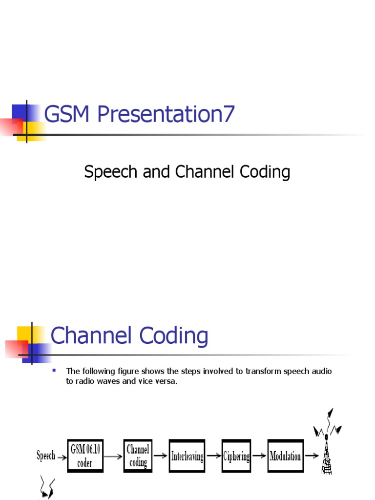9.GSM Speech & Channel Coding | PDF | Data Transmission | Sampling (Signal Processing)