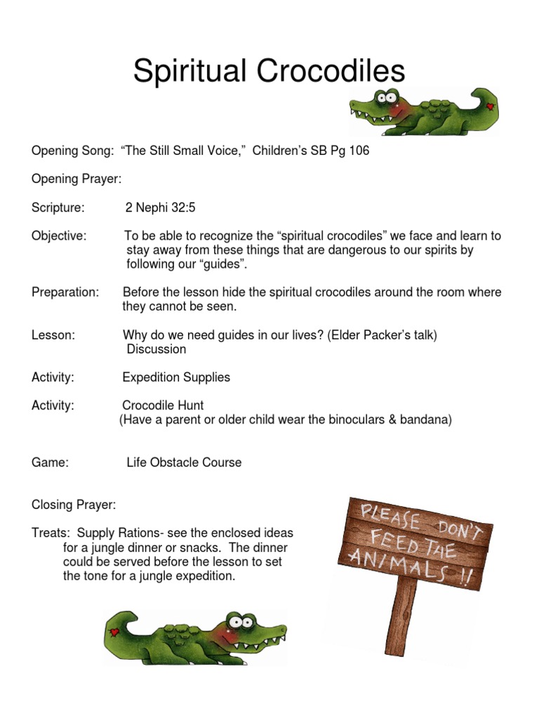 Spiritual Crocodiles FHE | PDF | Jesus | Prayer