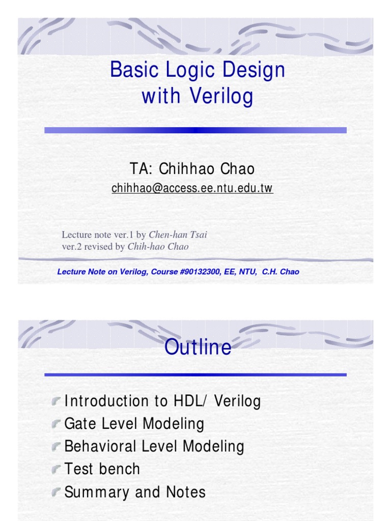 Verilog | PDF | Hardware Description Language | Computer Engineering