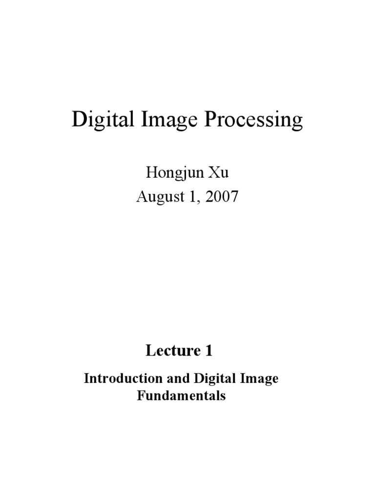 Digital Image Processing | PDF | Pixel | Scientific Modeling