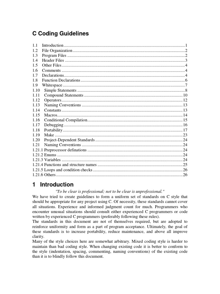Ccodingguidelines Pointer Computer Programming C Programming Language 