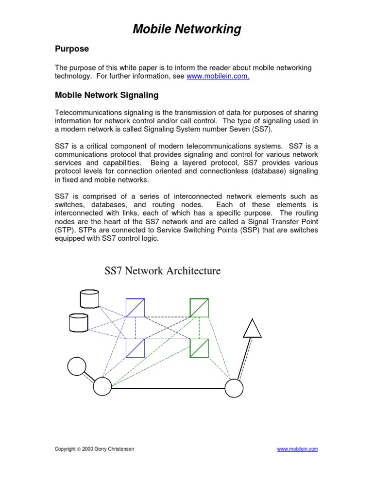 Mobile Networking Short Introduction | PDF