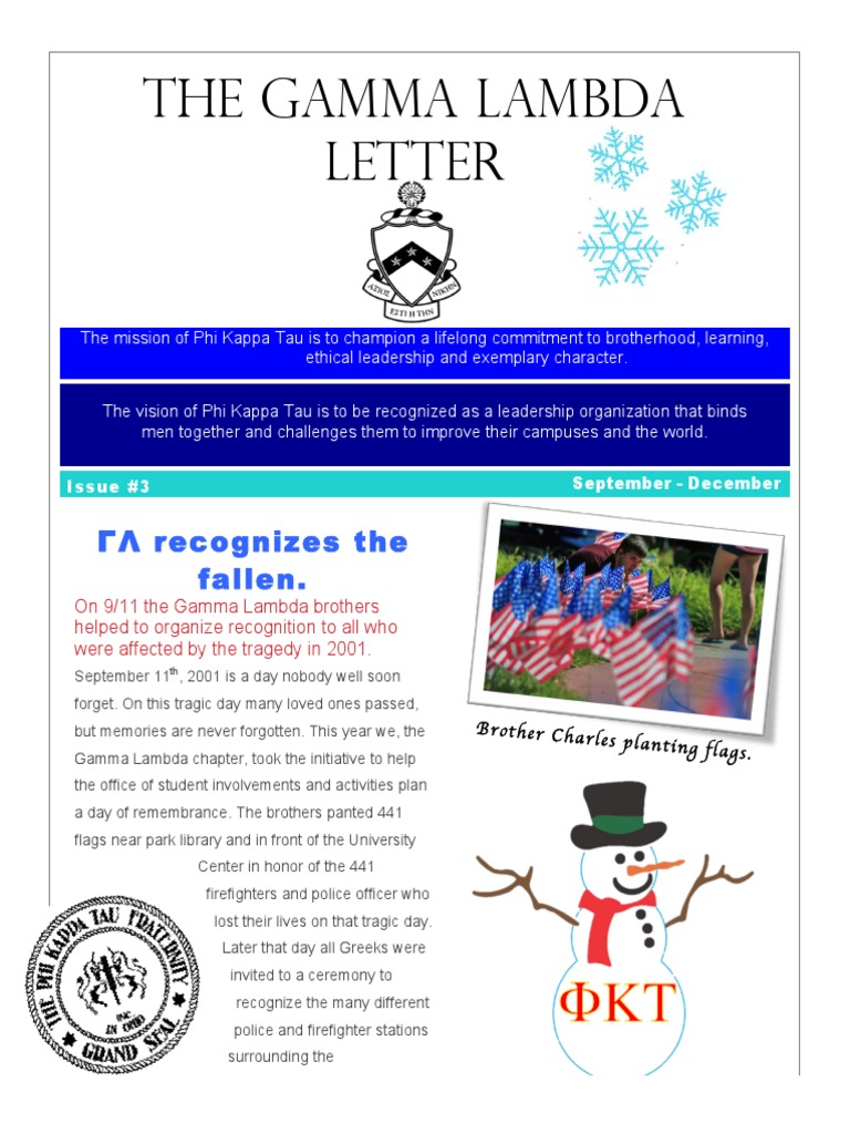 The Gamma Lambda Letter December 2013 | PDF