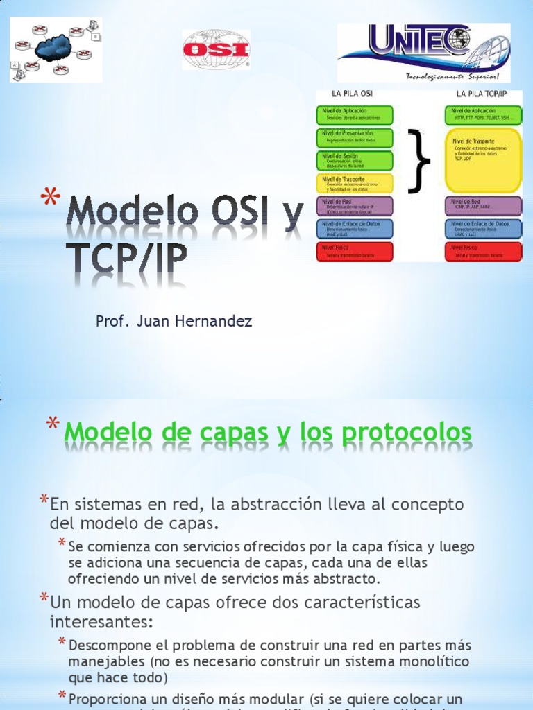 Modelo Osi y TCP | Descargar gratis PDF | Modelo osi | Protocolos de ...