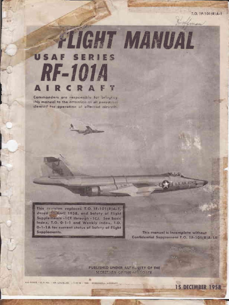 1958-12-15 RF-101 Aircraft Flight Manual SQ | PDF