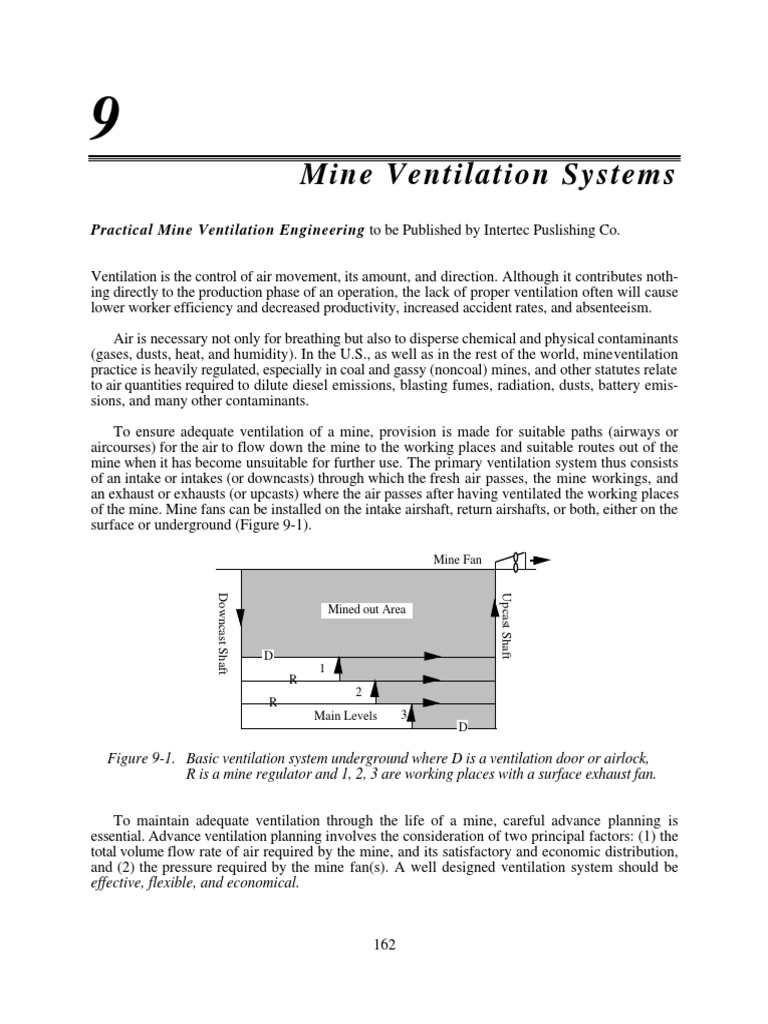 Mine Ventilation Systems Overview | PDF | Mechanical Fan | Ventilation ...