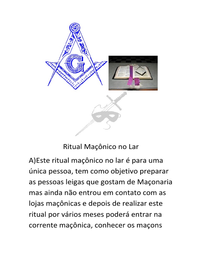 Ritual Maçônico No Lar | PDF | Maçonaria