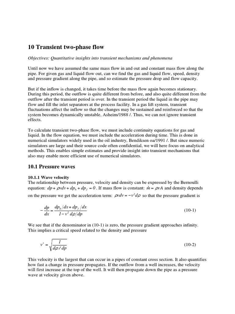 Quantitative Insights into Transient Two-Phase Pipe Flow: Pressure ...