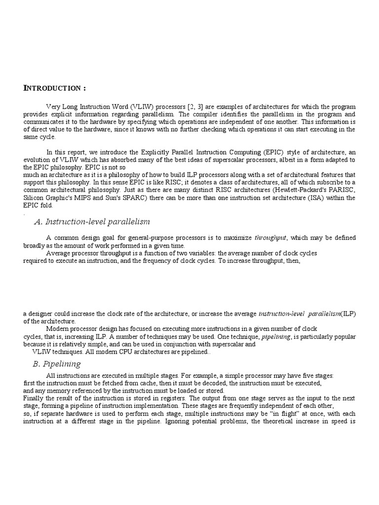 A. Instruction-Level Parallelism: Ntroduction | PDF | Instruction Set | Parallel Computing