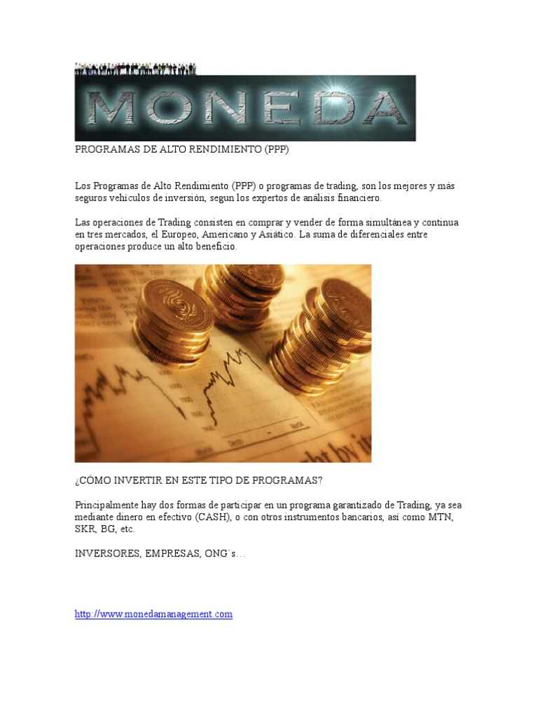 Programas de Alto Rendimiento, PPP | PDF | Inversiones | Bancos