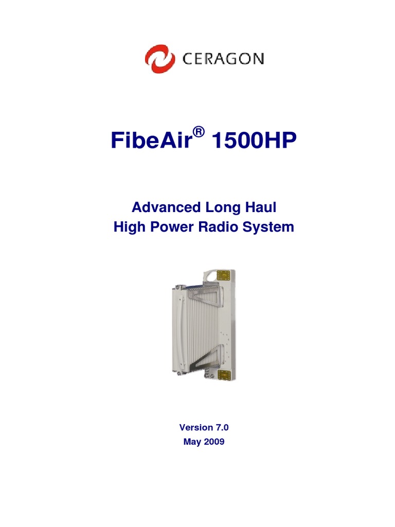 Ceragon 1500HP Description Manual | PDF | Computer Network | Radio Spectrum