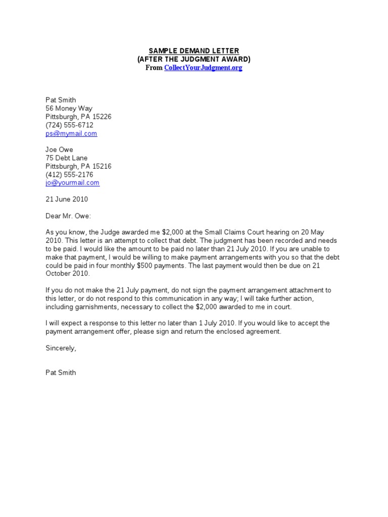 Demand Letter Sample Phillippines | PDF