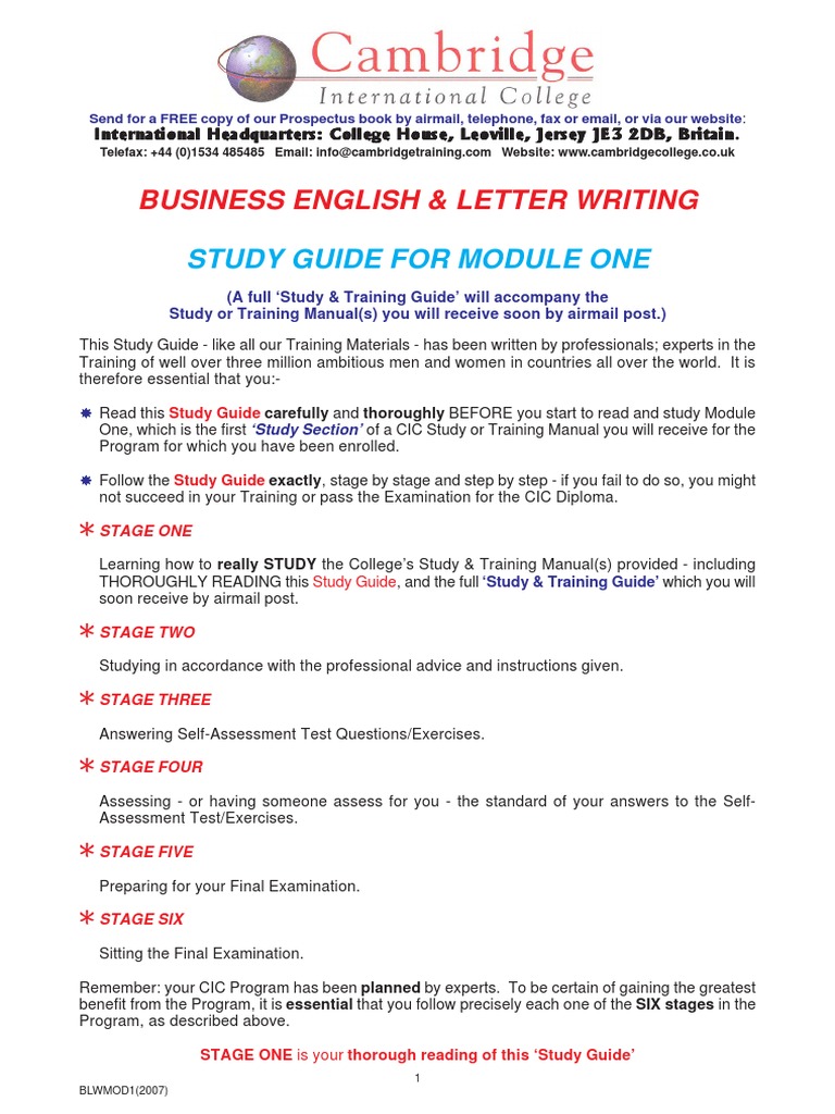 Business English & Letter Writing | PDF | Career & Growth