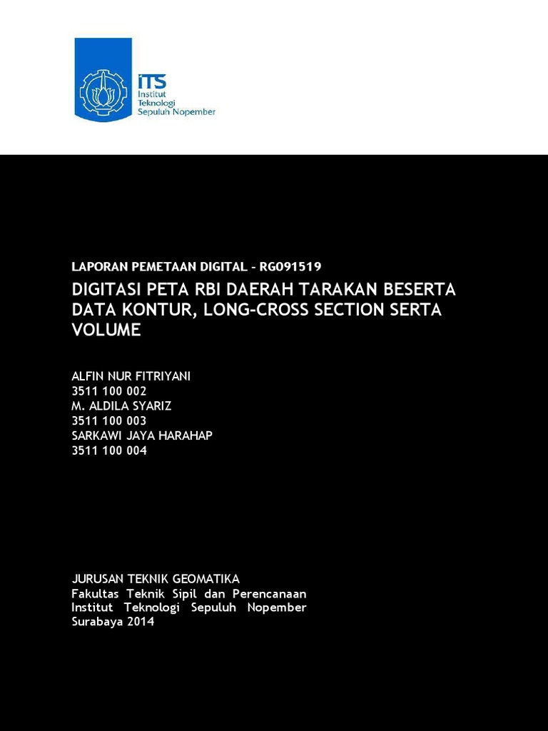 Digitasi Peta Rbi Daerah Tarakan Beserta Data Kontur, Long-Cross ...