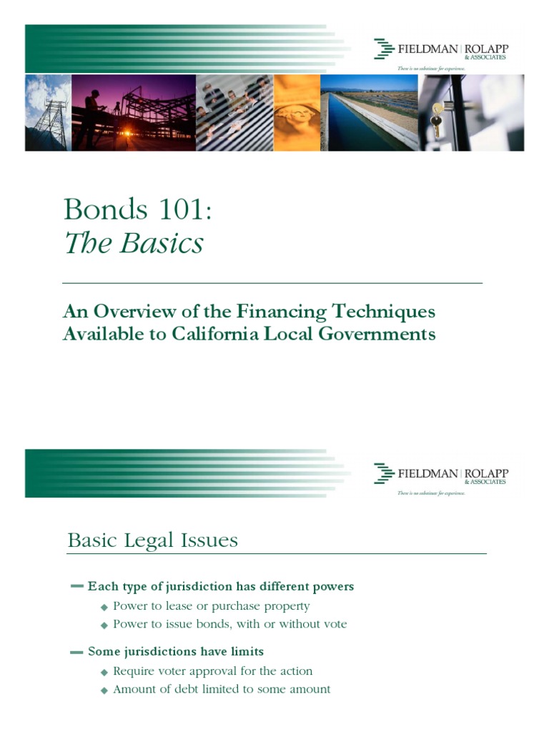 Basics of Local Government Bonds | PDF | Revenue Bond | Finance & Money ...