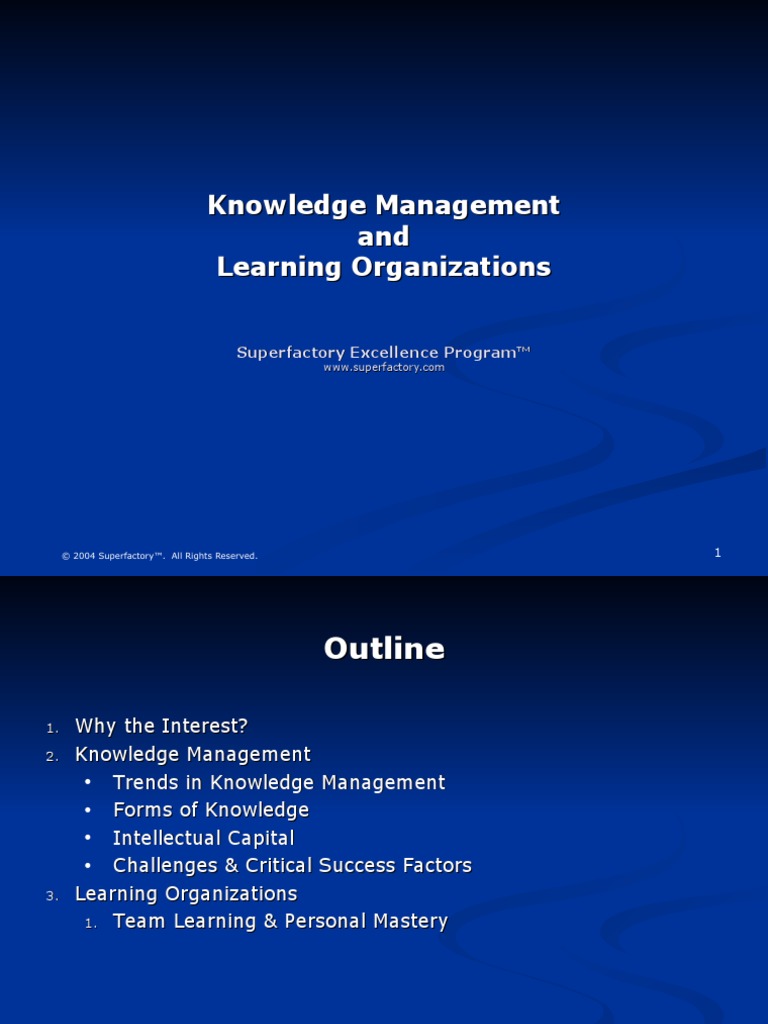 Knowledge Management and Learning Organizations | PDF | Knowledge Management | Information ...