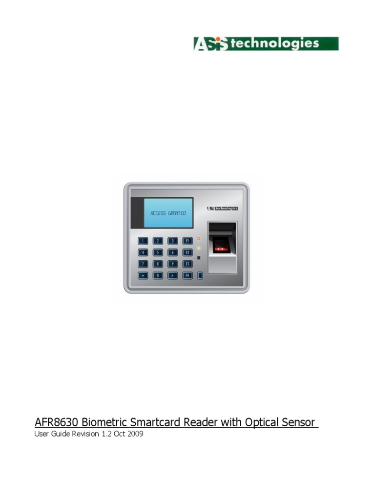 AFR8630 User Manual R0120 | PDF | Cartão inteligente | Hardware de computador