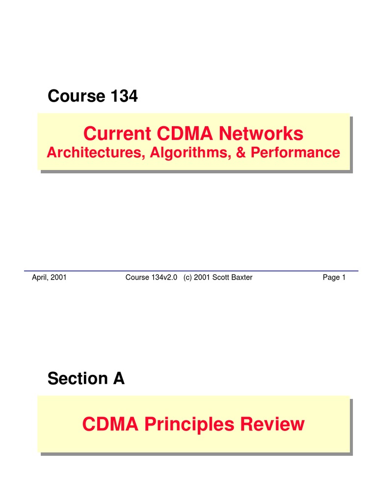 CDMA Networks | PDF