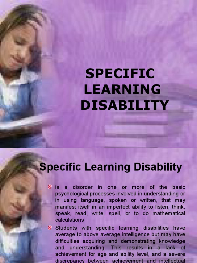 Specific Learning Disability | Download Free PDF | Learning Disability ...